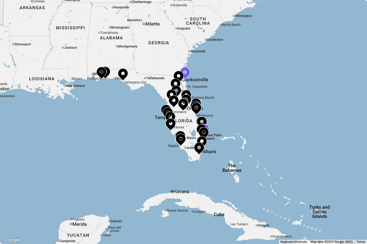 FL marathon race locations map